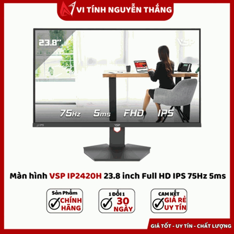 Màn hình VSP Ip2420H 23.8 Inch Full Hd IPS 75Hz 5Ms