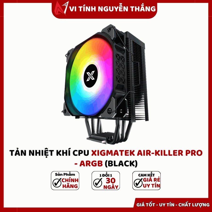 Tản nhiệt khí CPU Xigmatek AIR-KILLER PRO - ARGB (Black) - VI TÍNH NGUYỄN THẮNG