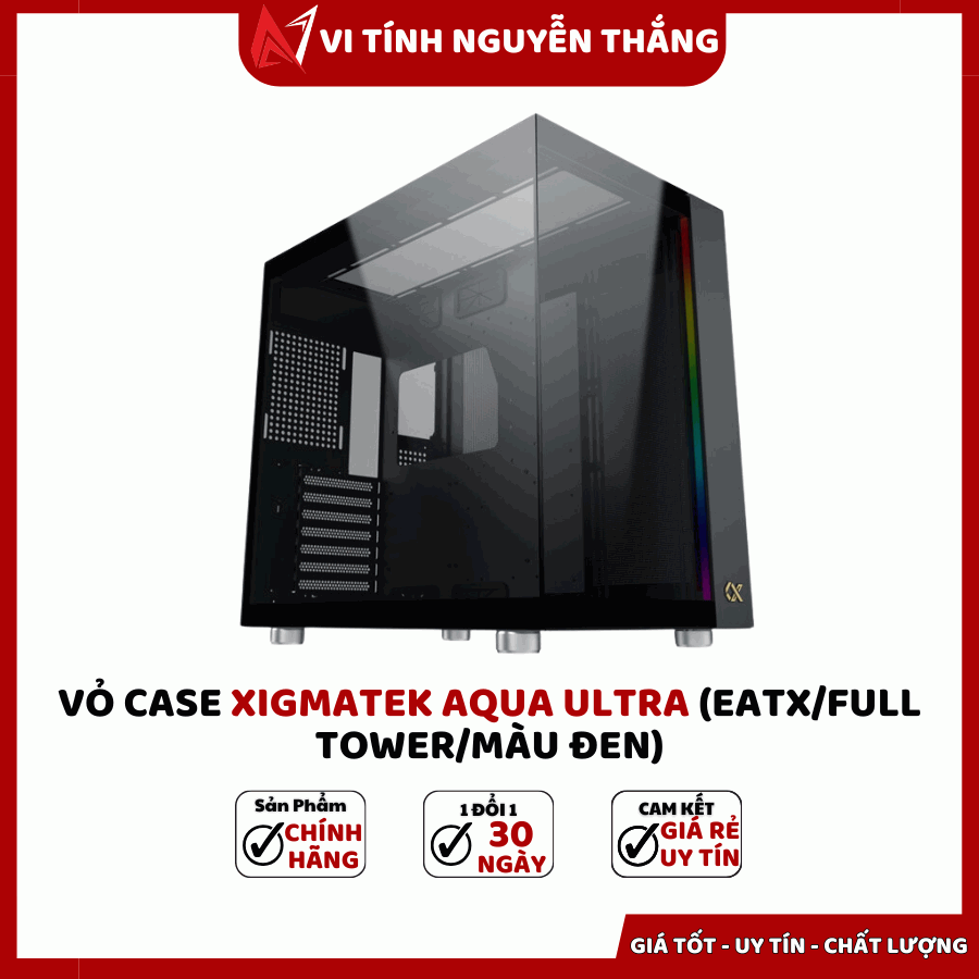 Vỏ case XIGMATEK AQUA ULTRA (EATX/Full Tower/Màu Đen) - VI TÍNH NGUYỄN THẮNG